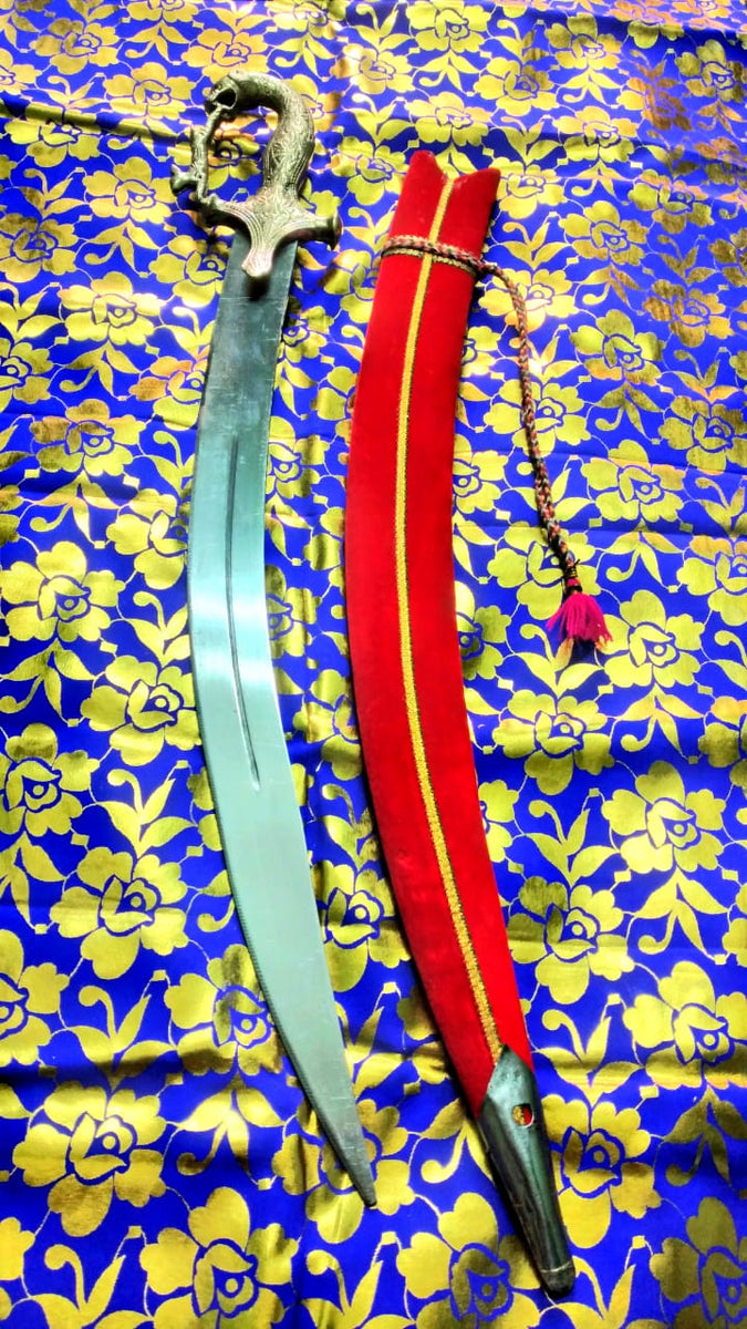 18 inch wooden cover Sword with Brass Hilt – PUNJAB HANDICRAFTS