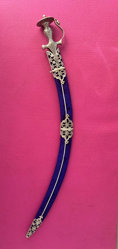 INDIAN WEDDING TALWAR- SILVER AND KOFTGIRI WORK-2 – PUNJAB HANDICRAFTS