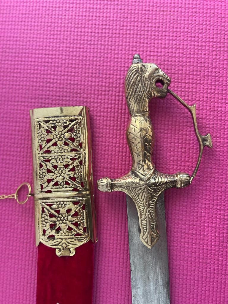 RED TEGA- INDIAN WEDDING TALWAAR-3 – PUNJAB HANDICRAFTS