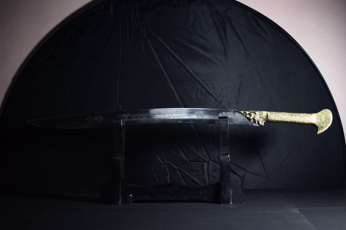 GOLD PLATED TALWAR HERITAGE COLLECTIBLE ISLAMIC SWORD – PUNJAB HANDICRAFTS