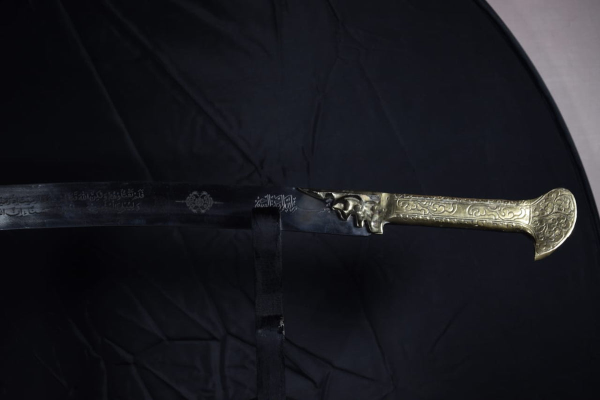 GOLD PLATED TALWAR HERITAGE COLLECTIBLE ISLAMIC SWORD – PUNJAB HANDICRAFTS