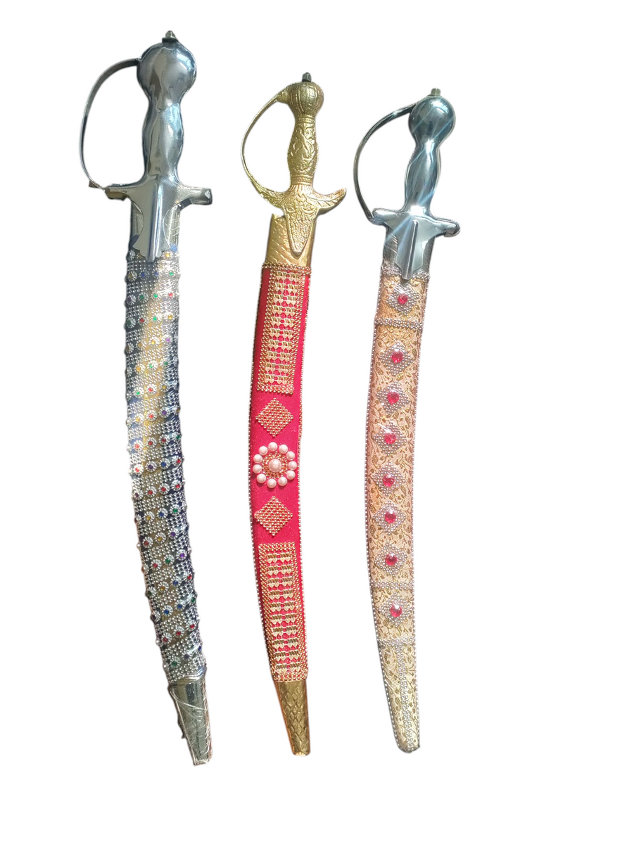 INDIAN WEDDING KIRPAN 2 FEET COMBO 3 PCS SET – PUNJAB HANDICRAFTS
