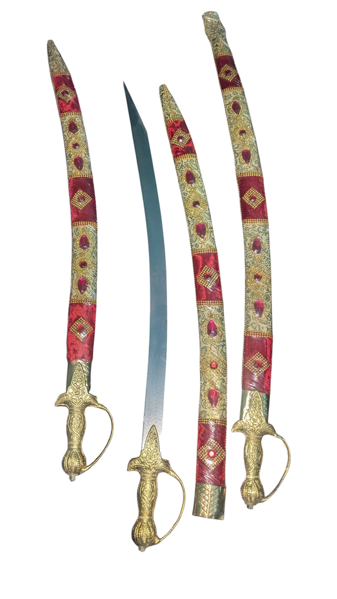 INDIAN WEDDING KIRPAN COMBO SET 3 PCS – PUNJAB HANDICRAFTS