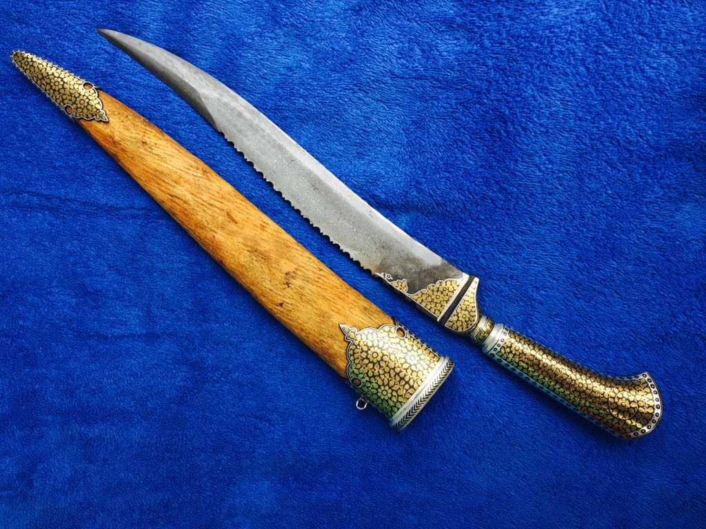 SHAHI SMALL KIRPAN 24 KARAT GOLD INLAY – PUNJAB HANDICRAFTS