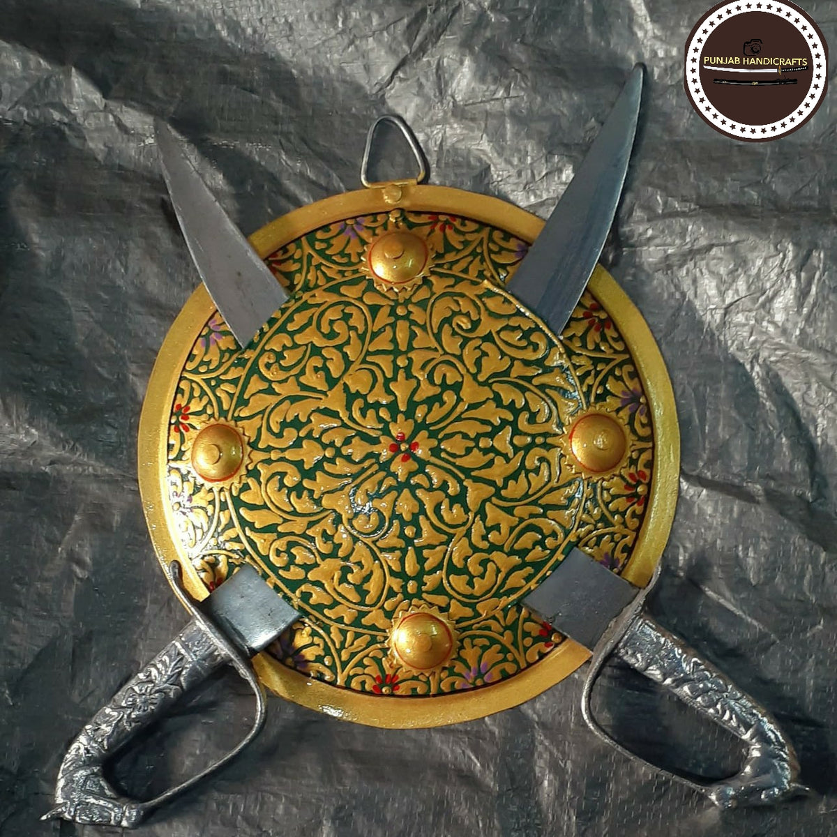 SMALL DHAL TALWAR SET SWORDS WITH SHIELD – PUNJAB HANDICRAFTS